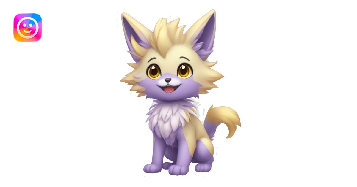 Anthro-Pastel-Fur-Sona-Chibi-Shiny-Fakémon full body emoji | AI Emoji ...