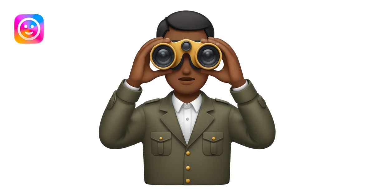 black hands holding binoculars emoji | AI Emoji Generator