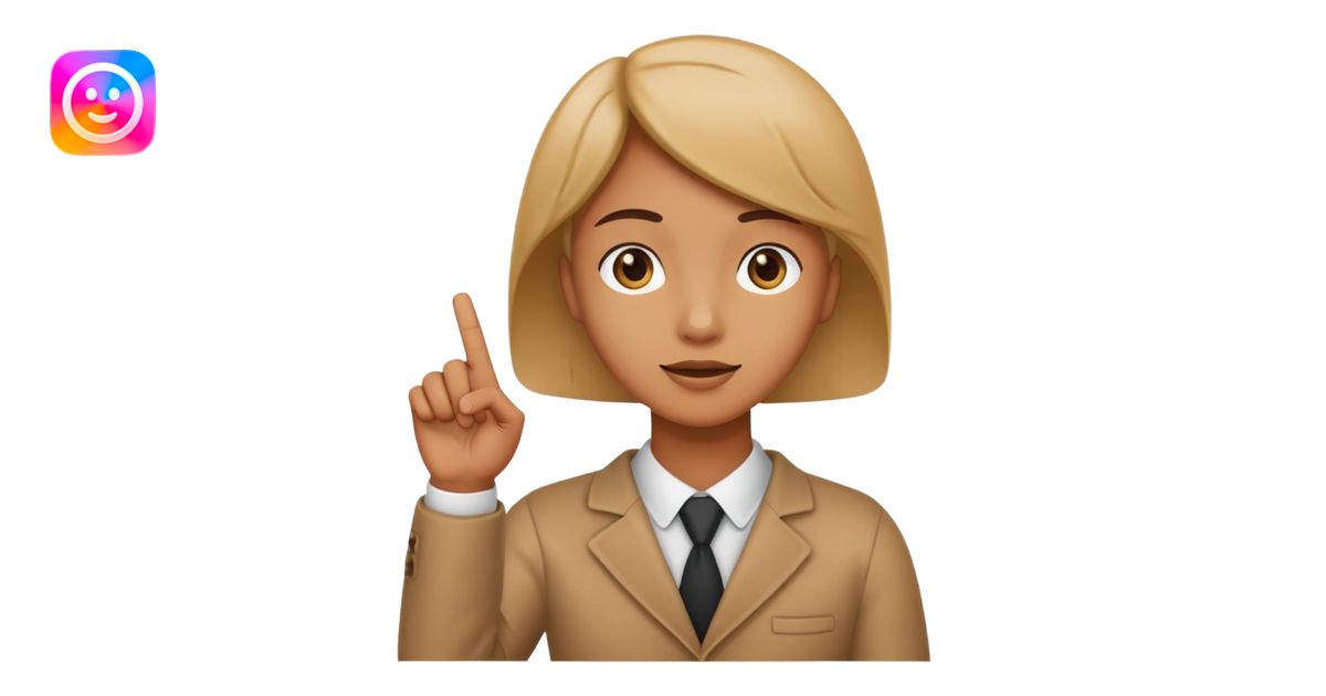 a face and hand emoji pointing to question and answer emoji | AI Emoji ...