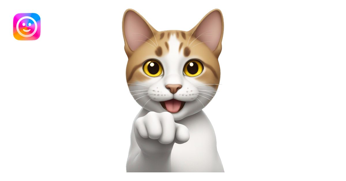 Cat flipping you off emoji | AI Emoji Generator