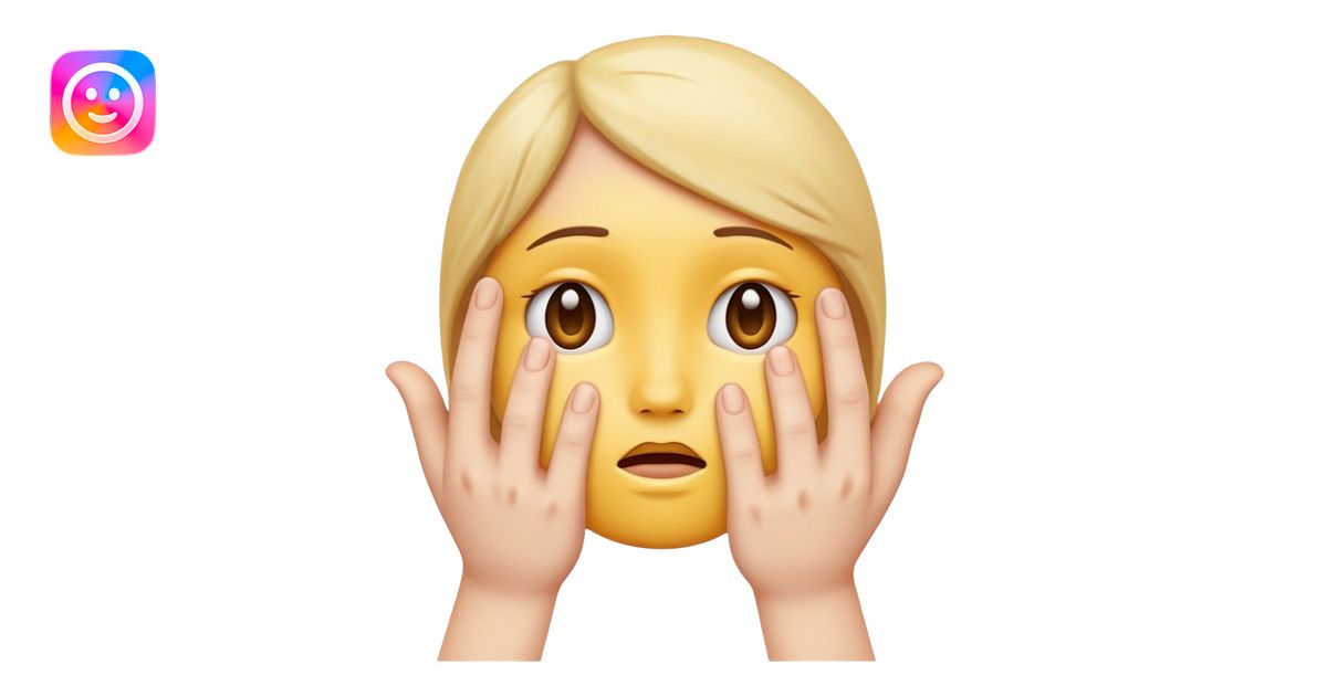 hands caressing sad emojis face emoji | AI Emoji Generator