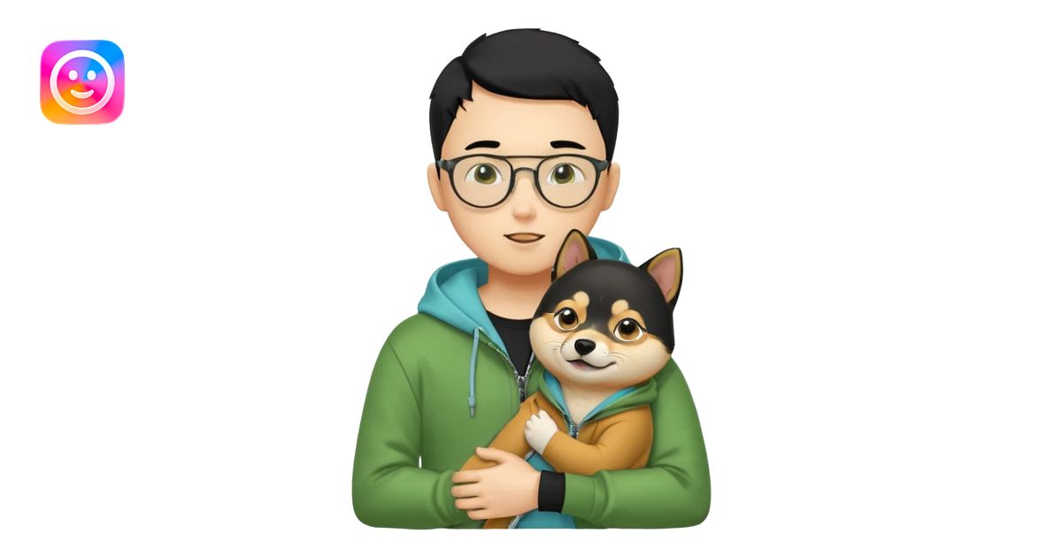 A yellow skin boy, black hair, buzzcut hairstyle, wearing tortoiseshell ...