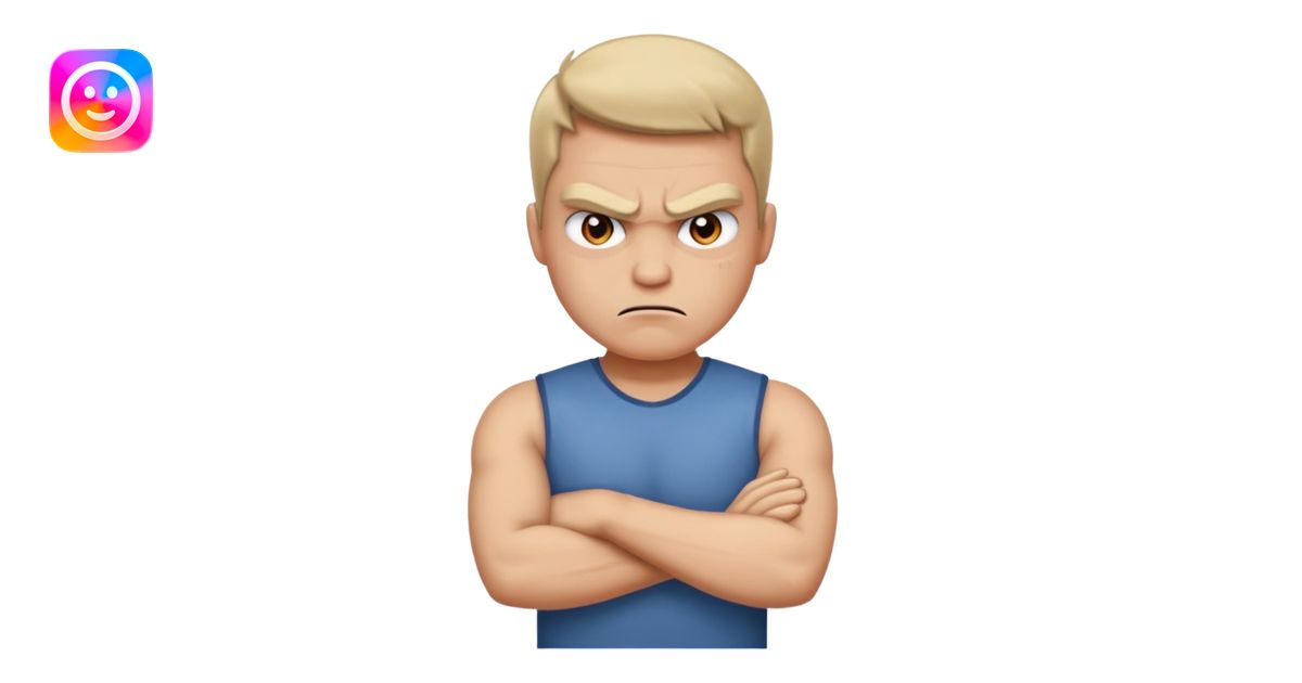 Angry face with arms crossed emoji | AI Emoji Generator