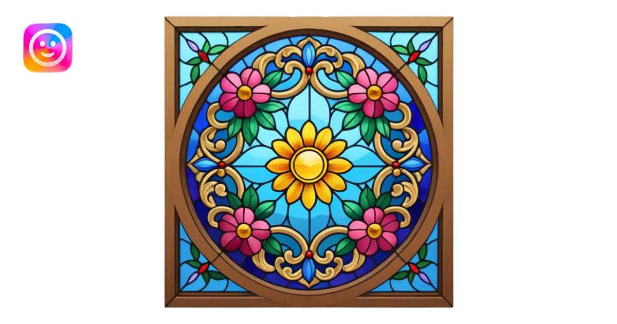 Stained glass window emoji | AI Emoji Generator