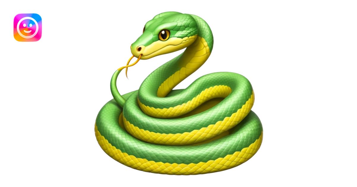 A cute pastel green snake emoji | AI Emoji Generator