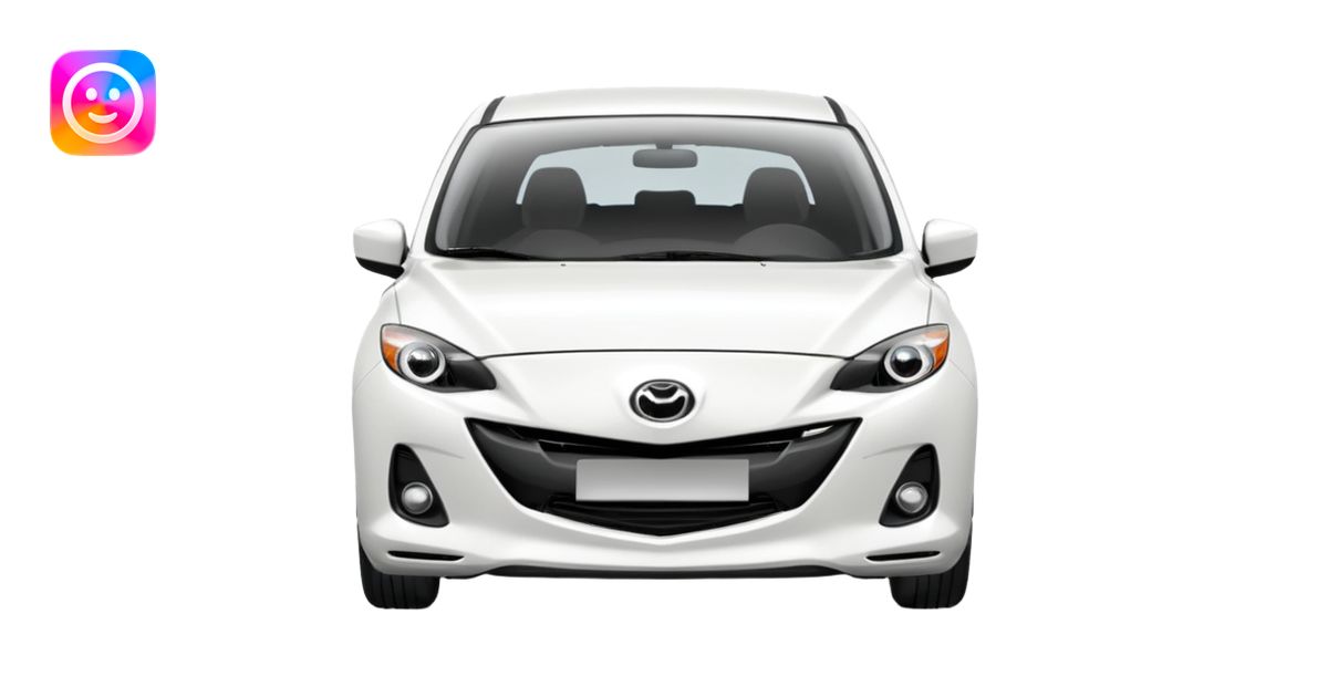 white mazda 3 2025 shape emoji | AI Emoji Generator