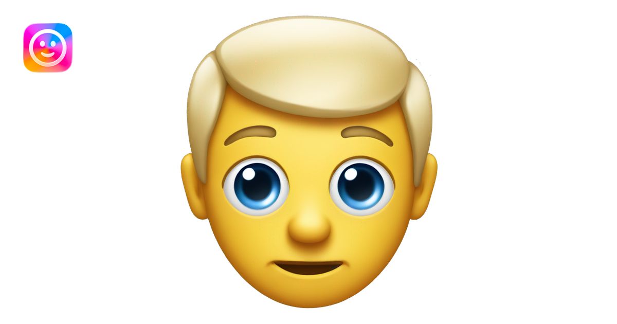 An emoji with one eye looking in a Different direction and it has a ...