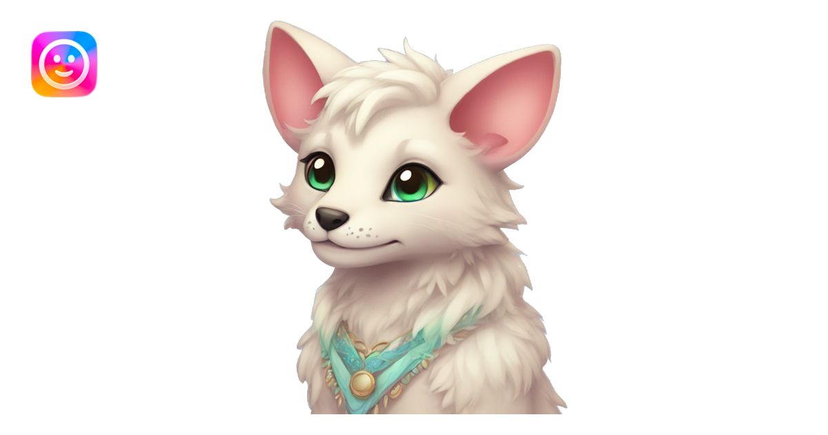 Kawaii bright fantasy ethereal anthro fursona animal emoji | AI Emoji ...