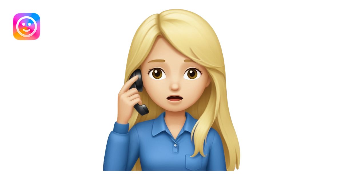 blonde cartoon girl long hair calling for a timeout emoji | AI Emoji ...