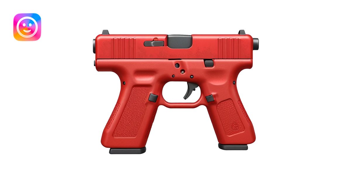 a red glock 20 with a drum mag inside of it with a red flag like people ...