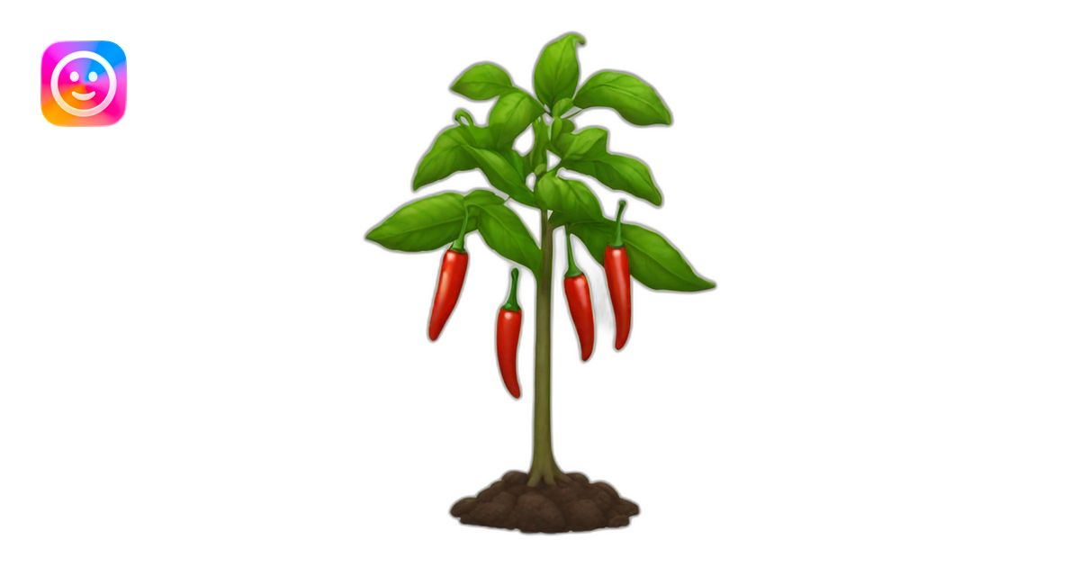 Small chilli tree emoji | AI Emoji Generator