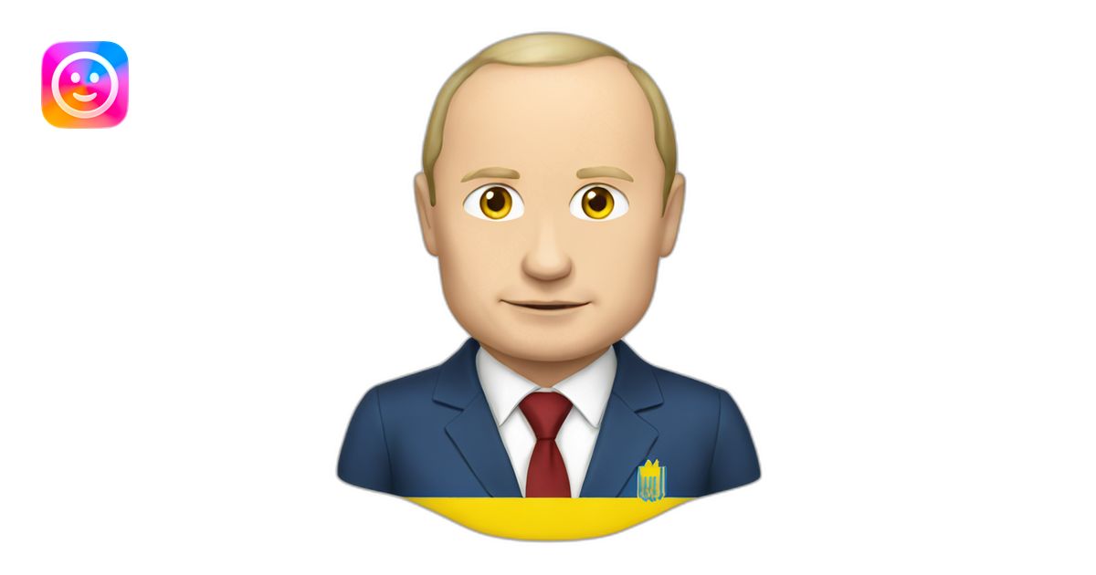Putin with ukraine flag emoji | AI Emoji Generator