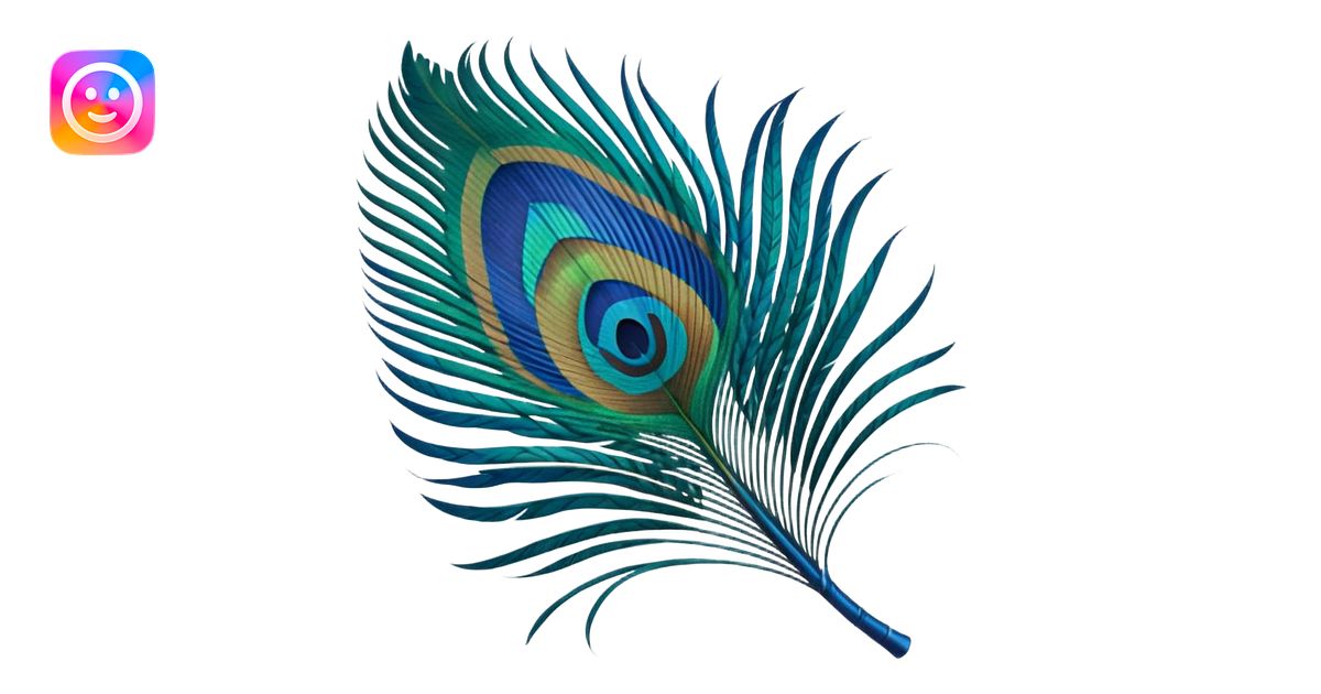 Peacock feather emoji | AI Emoji Generator