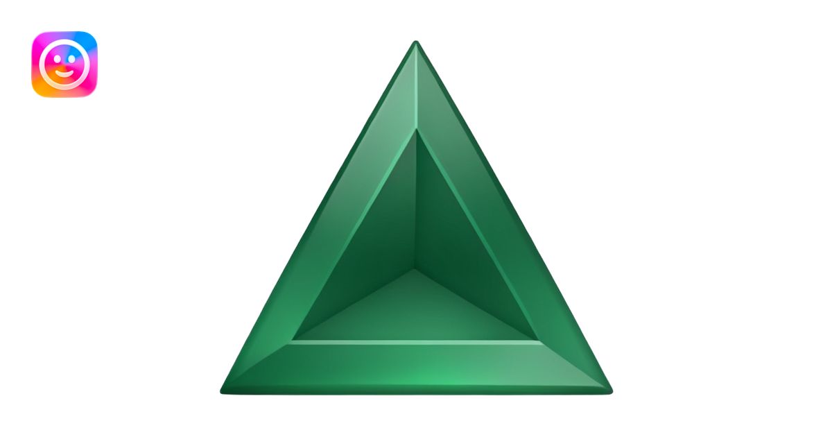 small green up triangle emoji | AI Emoji Generator