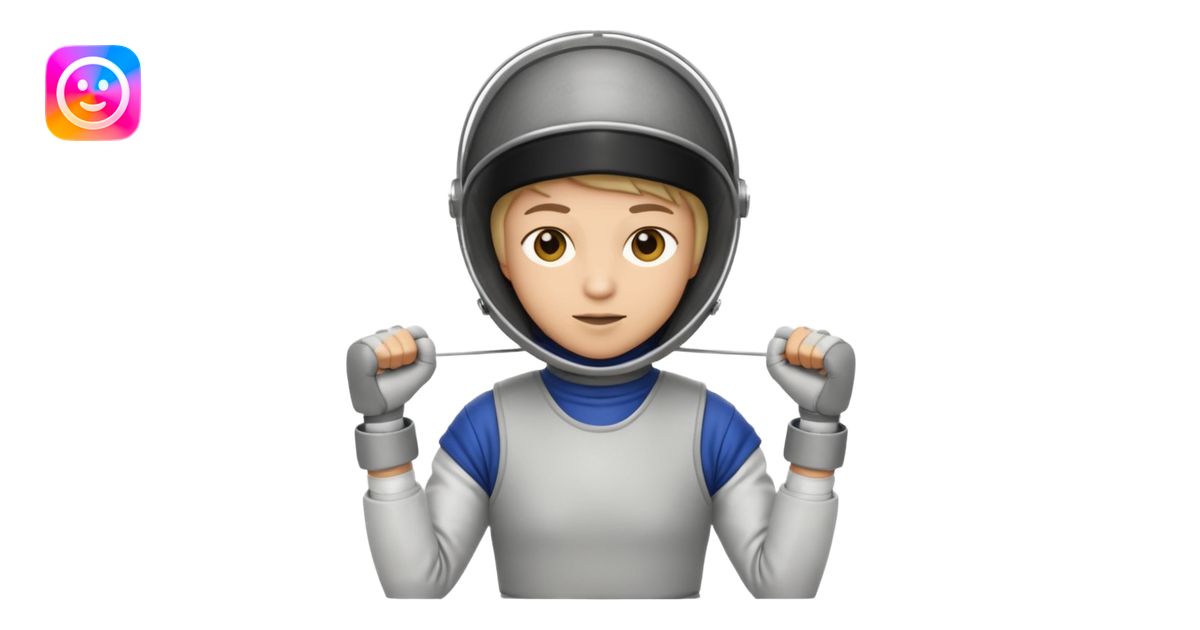 One of the two people who are fencing emoji | AI Emoji Generator