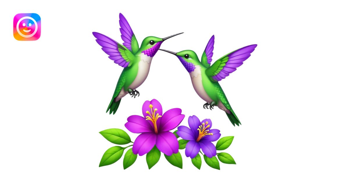 Humming birdsdlowers emoji | AI Emoji Generator