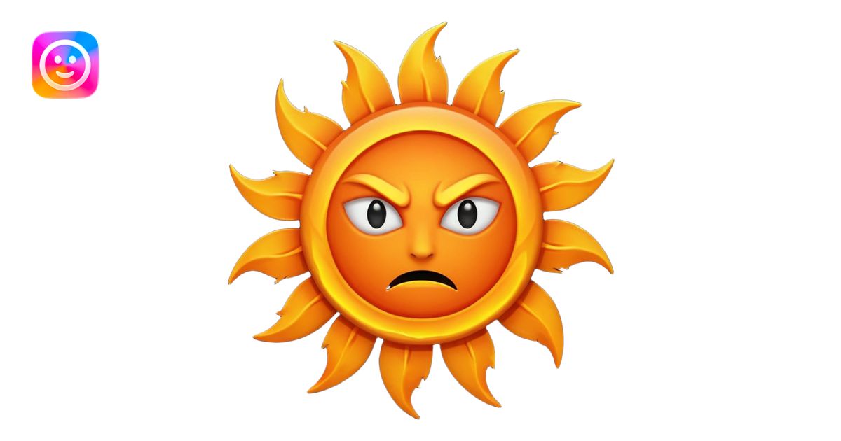 Evil sun emoji | AI Emoji Generator