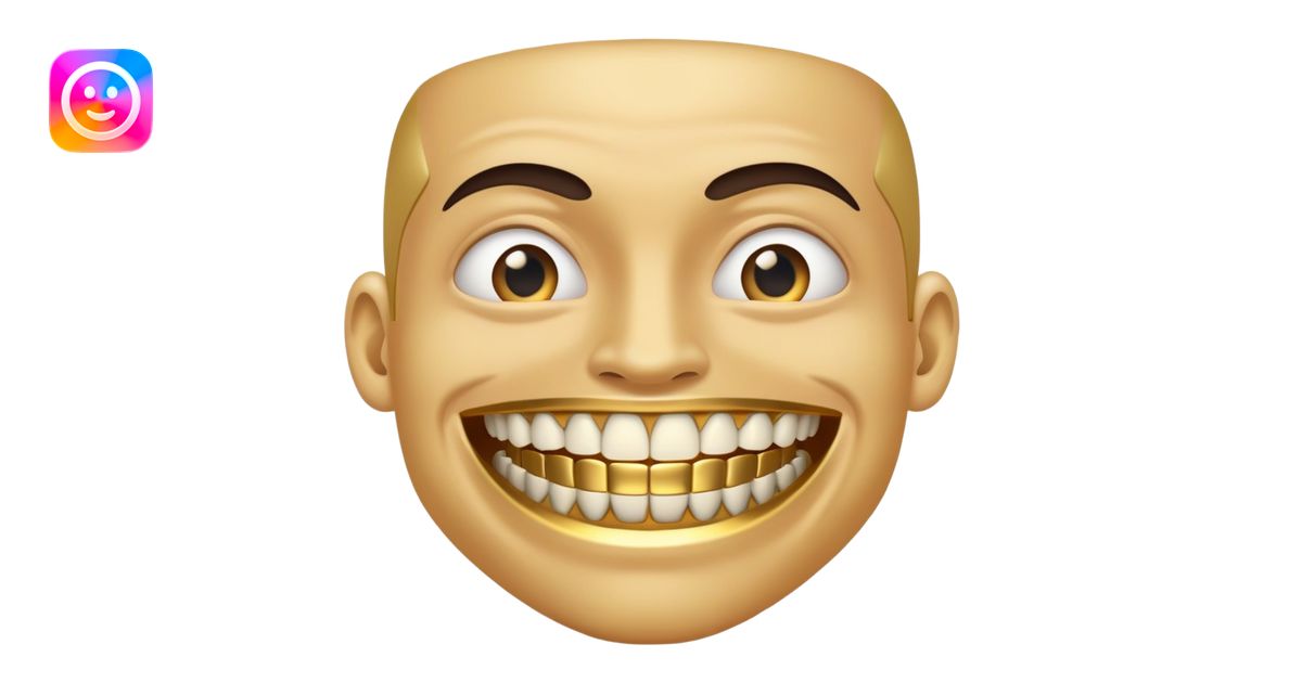 Yikes face with grillz emoji | AI Emoji Generator