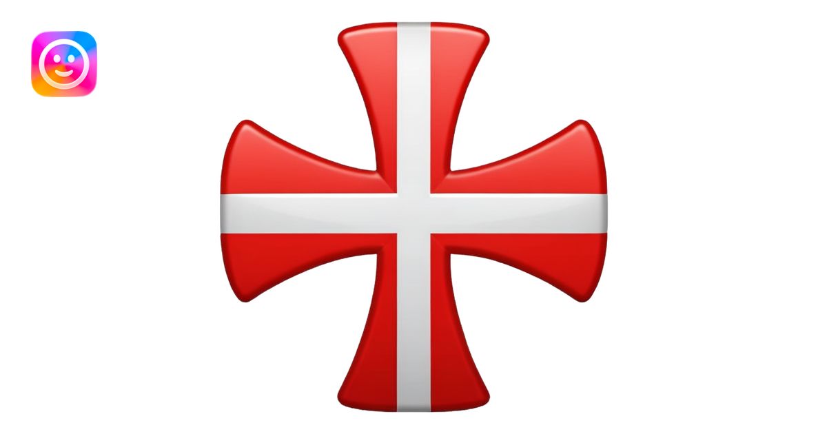 Medical Red Cross emoji | AI Emoji Generator