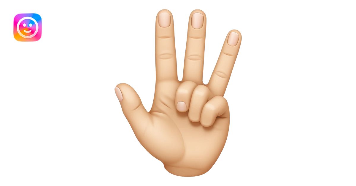 “Emoji-style hand making the letter ‘C’, with the index finger slightly ...