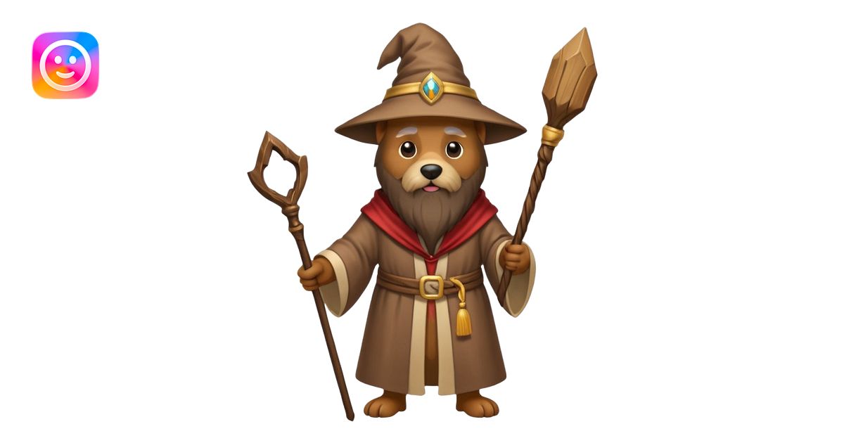 Dog wizard emoji | AI Emoji Generator