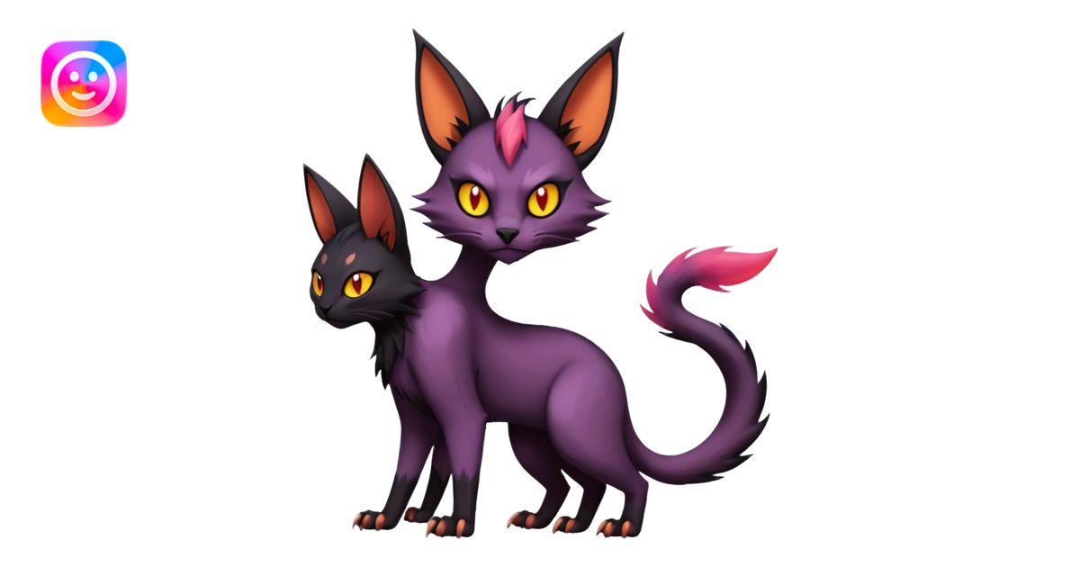 Black edgy Noivern-Noibat-Purloin-Torracat-Lykoi-Caracal-cat-Fakemon ...