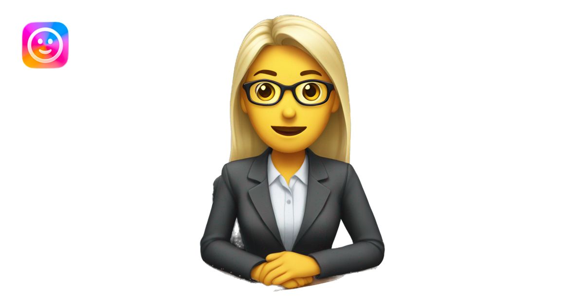SECRETARY IN AN OFFICE emoji | AI Emoji Generator