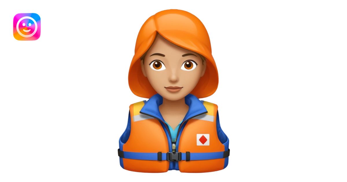 female wearing life jacket emoji | AI Emoji Generator