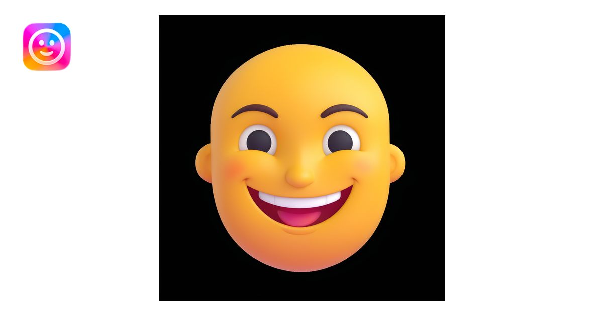 A smug-looking emoji with a wide, crooked grin and half-closed eyes ...