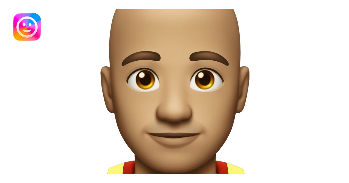 Bald firefighter brown eyes emoji | AI Emoji Generator