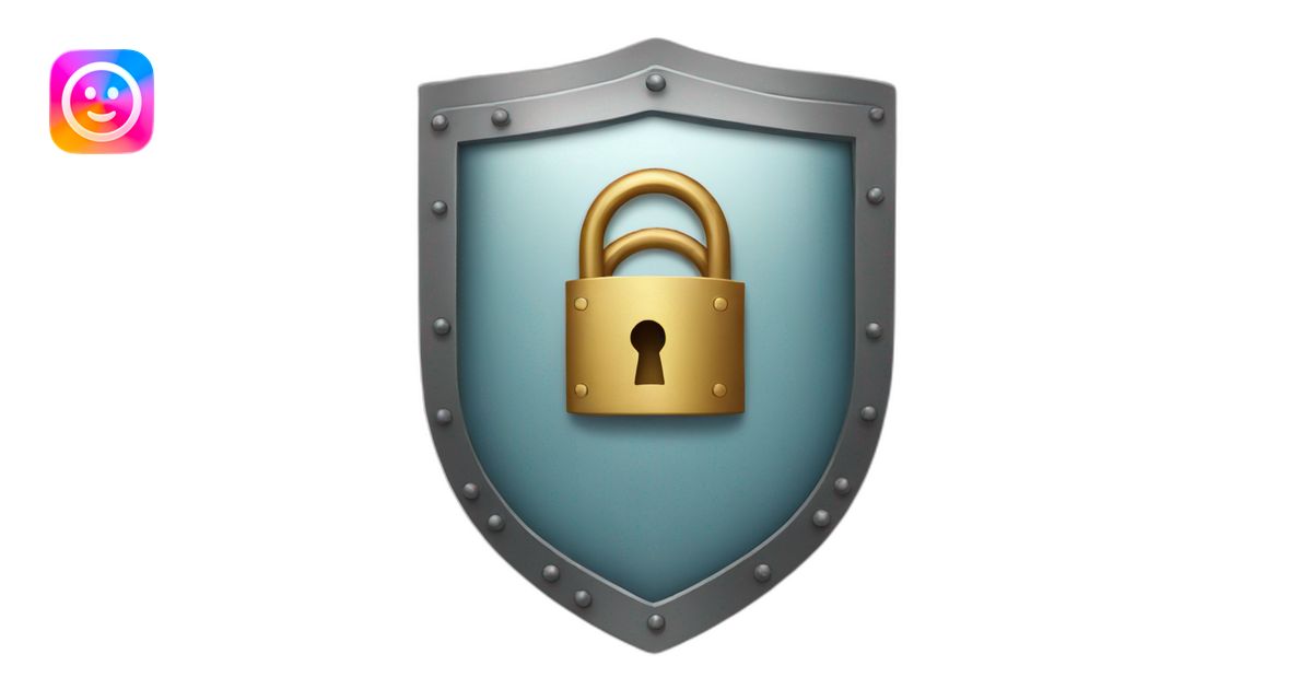 shield with lock emoji | AI Emoji Generator
