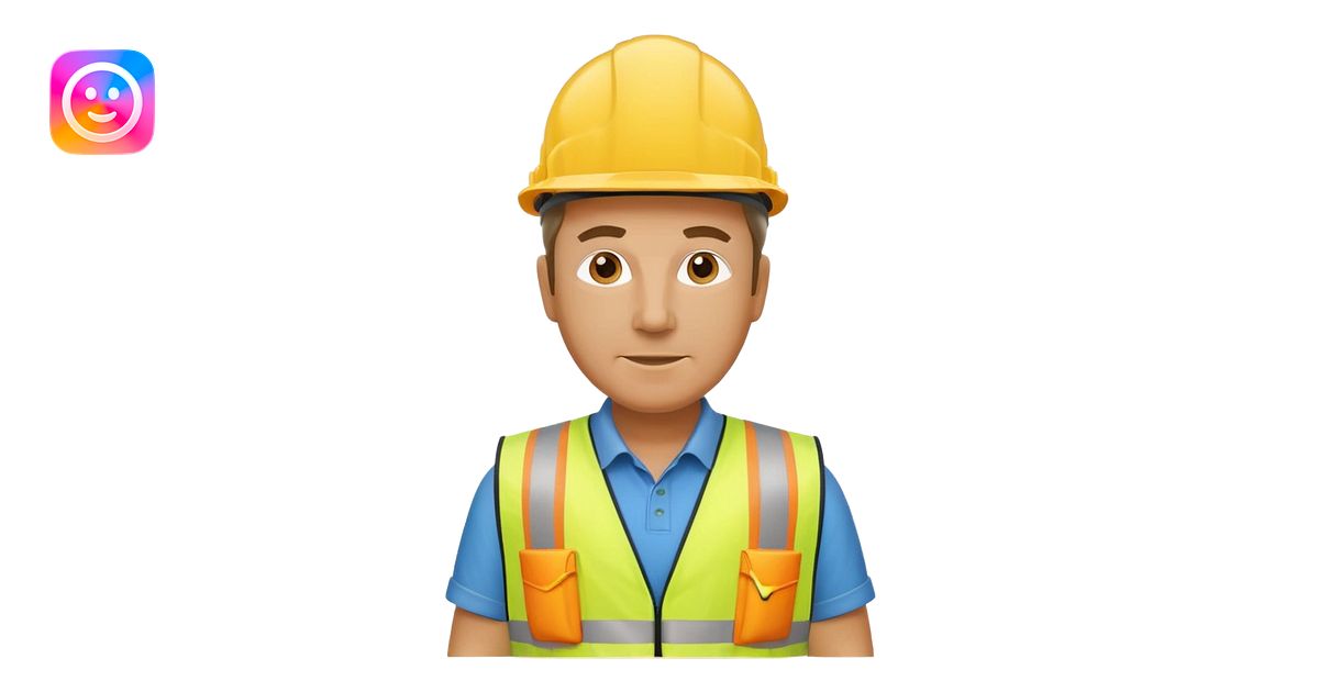 middle aged safety manager standing full body emoji | AI Emoji Generator