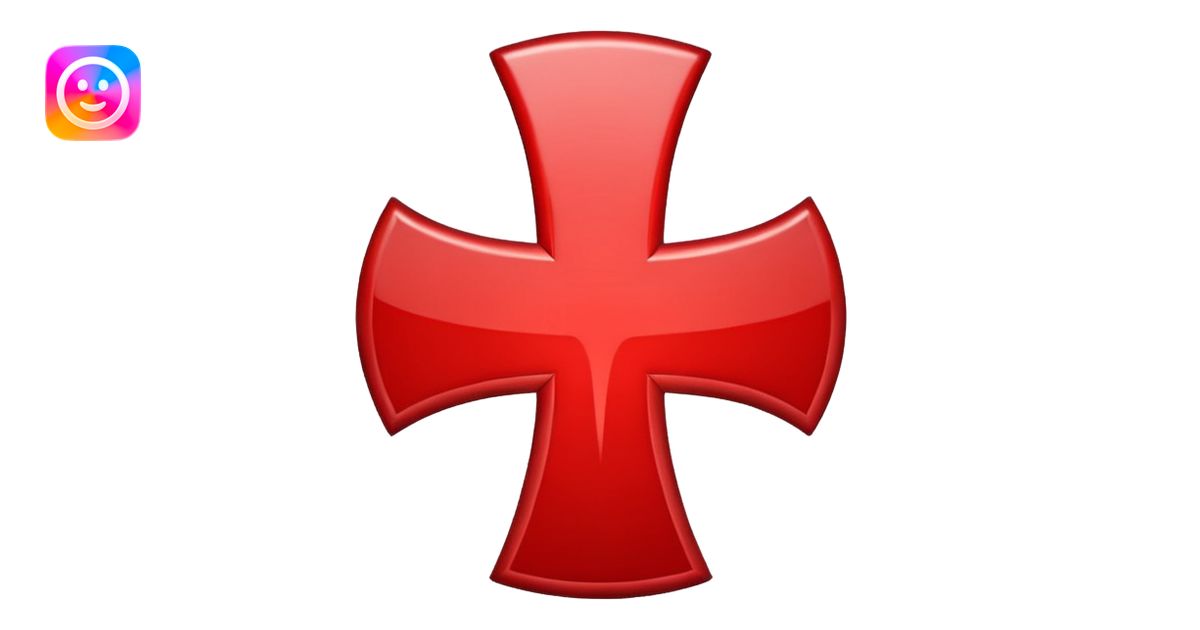 red medical cross symbol on a white background emoji | AI Emoji Generator