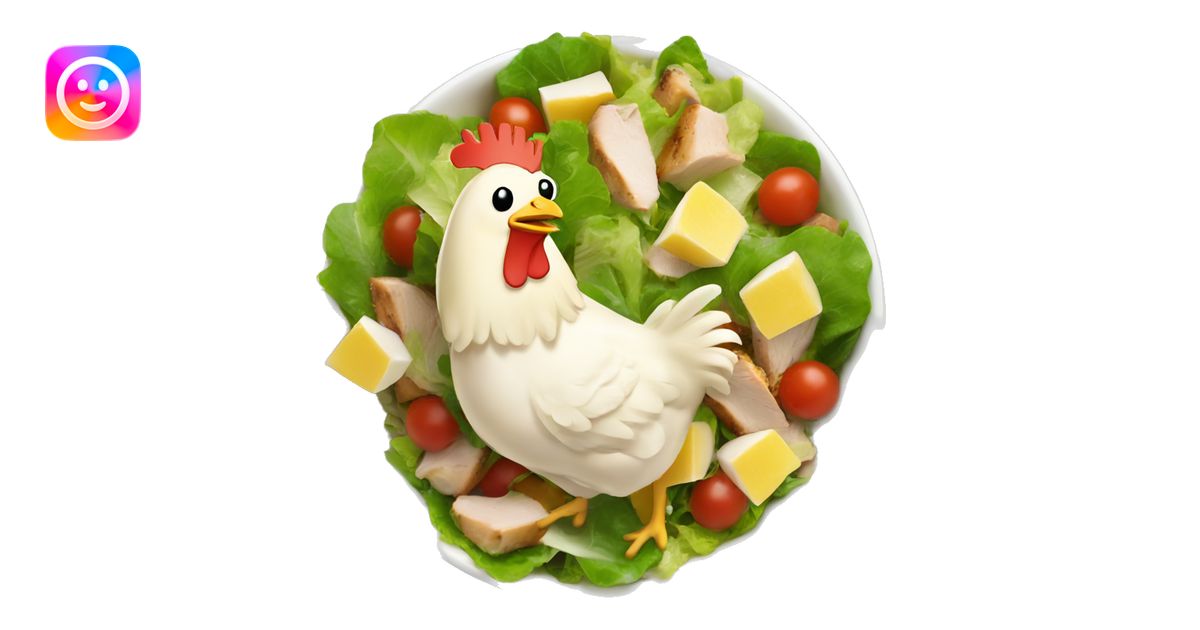 Chicken cesar salad emoji | AI Emoji Generator