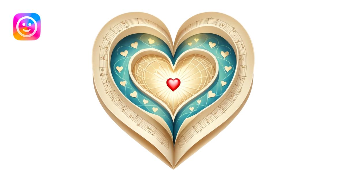 Magical glowing folded map with luminous heart pathways and ethereal ...
