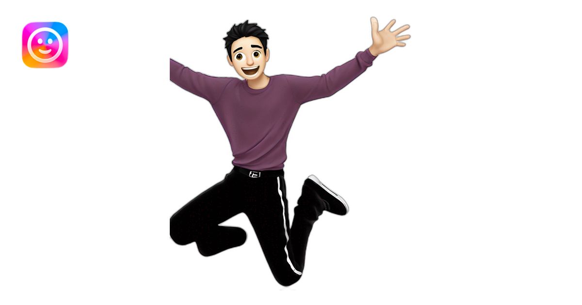 happy boy with outstretched arms emoji | AI Emoji Generator