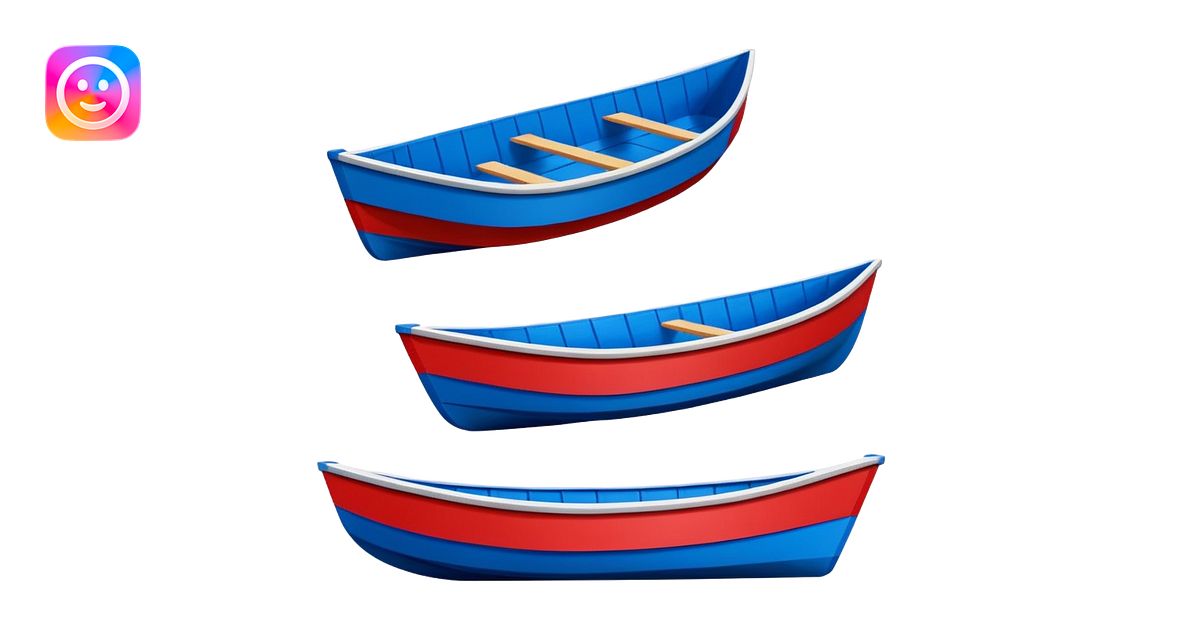 Brightly painted Cardboard dinghy boat with straight sides, very basic ...