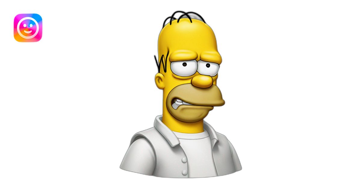 Homer Simpson Angry emoji | AI Emoji Generator