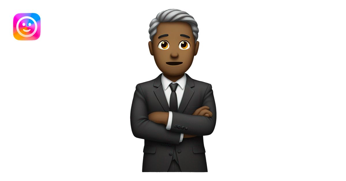 sad man in suit holding out his arms emoji | AI Emoji Generator