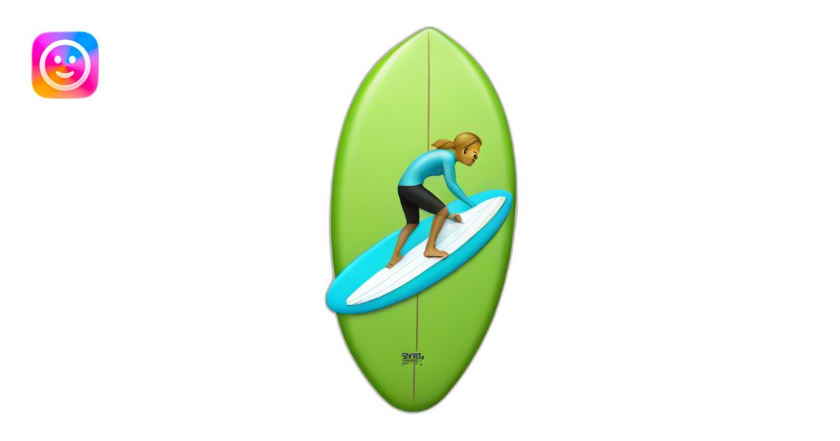 Surfer on a surfboard emoji | AI Emoji Generator