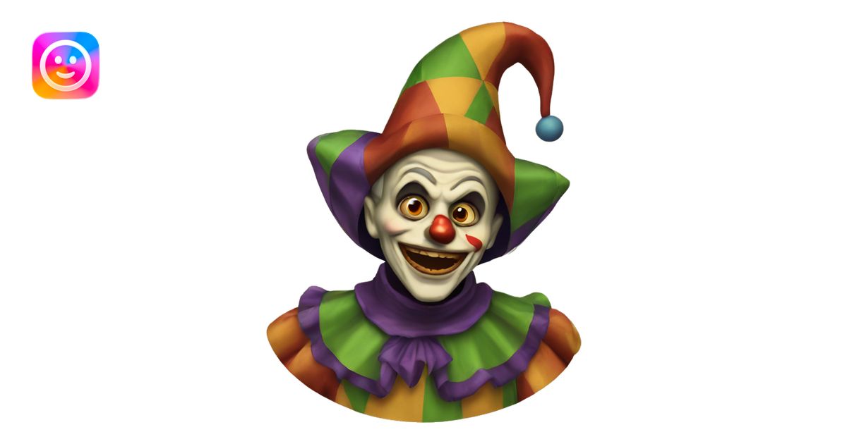 vintage scary jester emoji | AI Emoji Generator