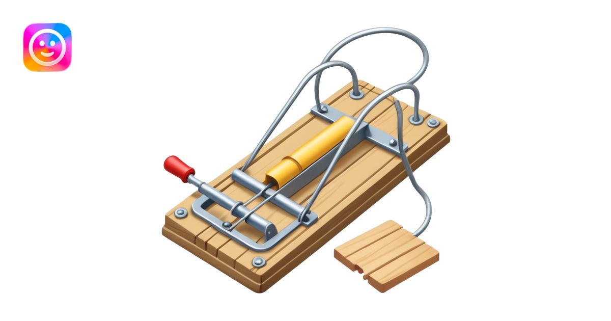 Classic Mouse trap emoji | AI Emoji Generator