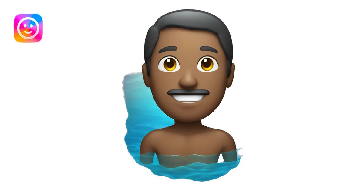 man swim in the moonlight emoji | AI Emoji Generator