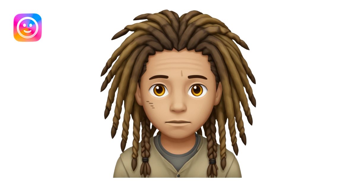 Dreads not smiling and mixed skin color emoji emoji | AI Emoji Generator