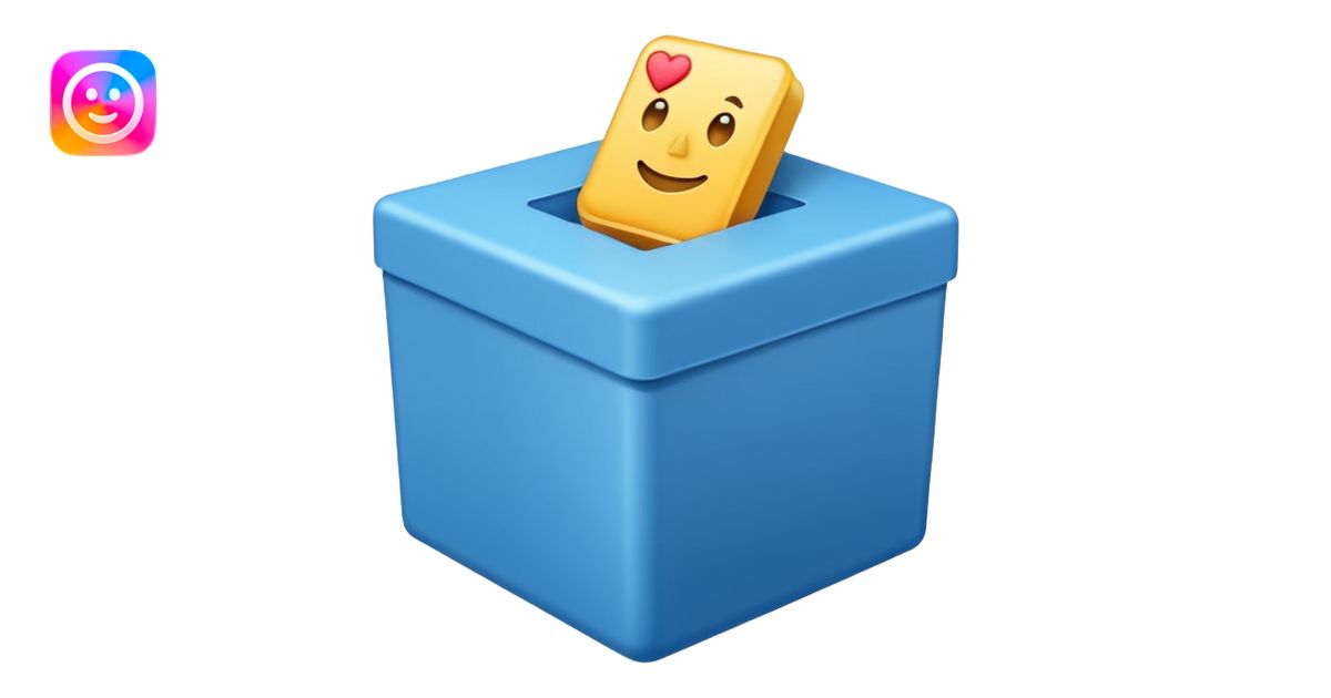 Blue box with a blue check in side emoji | AI Emoji Generator