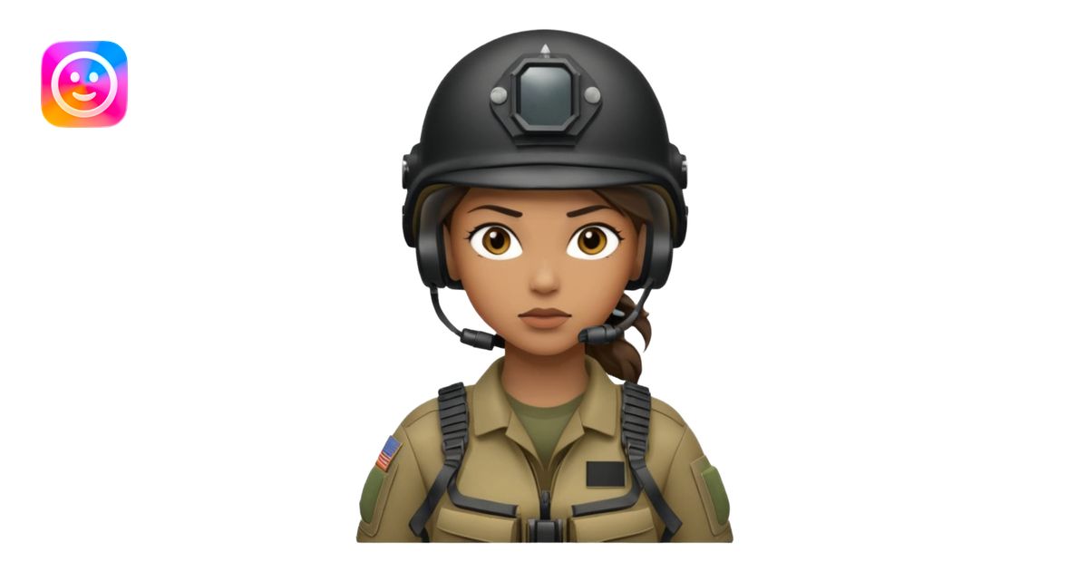 female special operations communications operator with combat gear ...