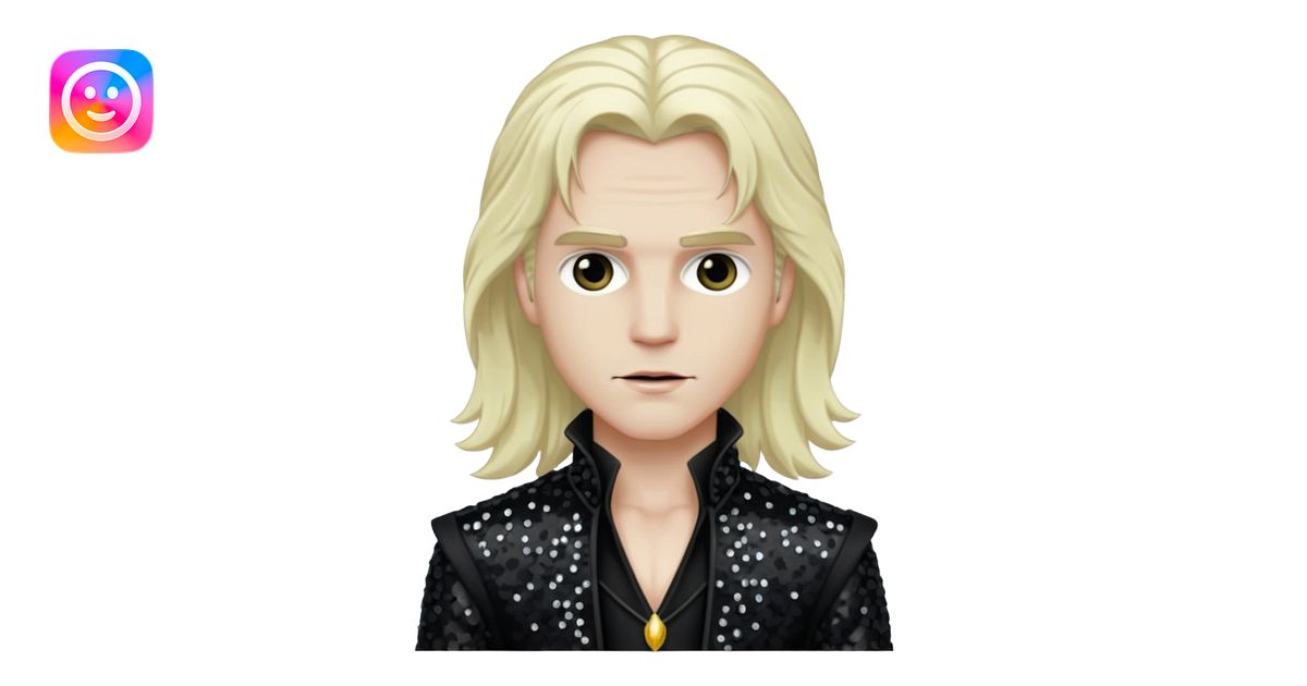 Lestat de Lioncourt with long platinum blonde hair, black sequin outfit ...