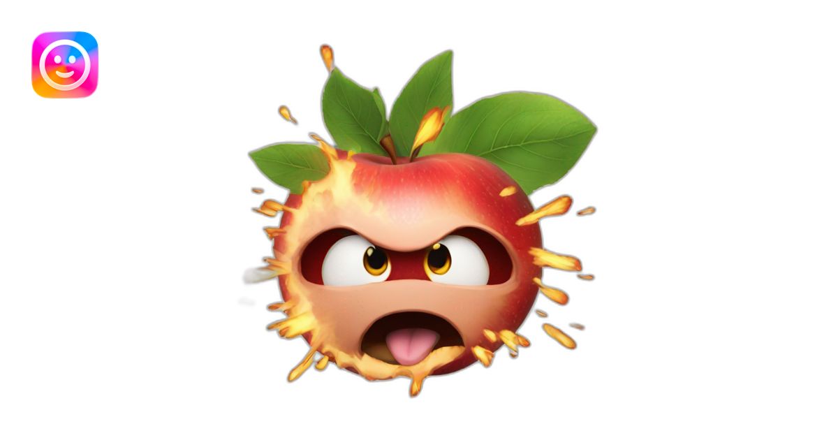 Apple exploding hog meme emoji | AI Emoji Generator