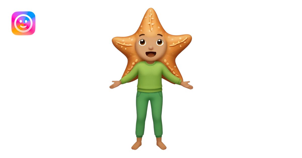 Give me a picture of an animated talking starfish that coughs, give me ...