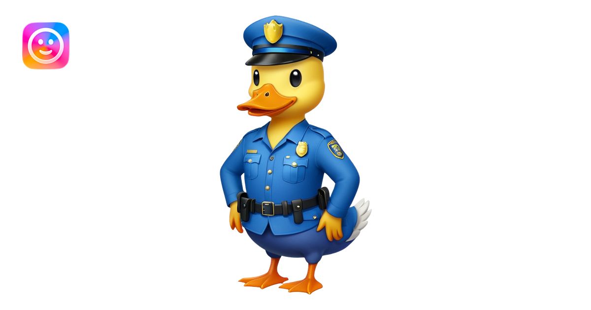 Police duck full body emoji | AI Emoji Generator